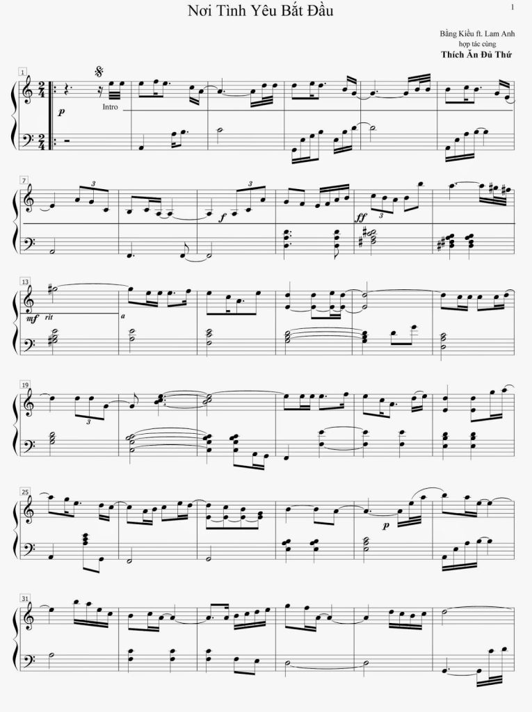 Top 10 sheet piano nhạc trẻ HOT nhất hiện nay - TED SAIGON
